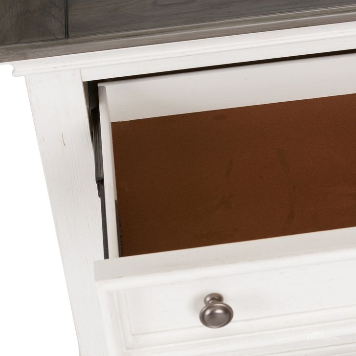 Allyson Park Wire Brushed White Nightstand by Liberty | 1StopBedrooms