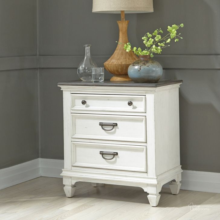 Allyson Park Wire Brushed White Nightstand by Liberty | 1StopBedrooms