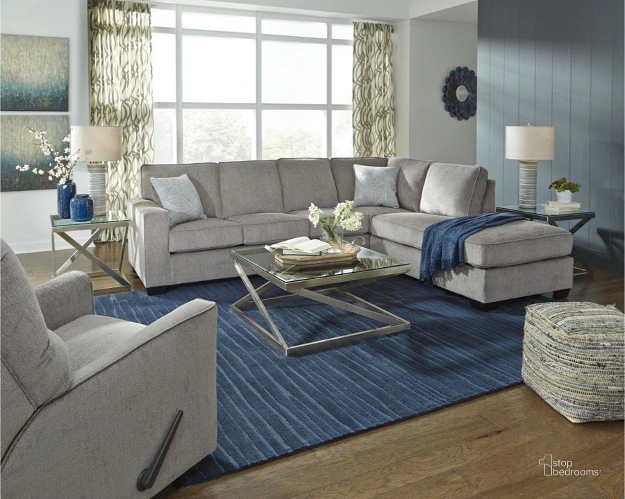Altari 2-Piece RAF Sleeper Sectional With Chaise In Alloy by Ashley ...