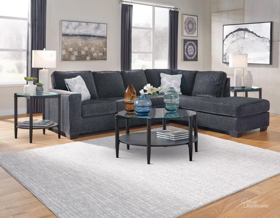Altari 2-Piece RAF Sleeper Sectional With Chaise In Slate by Ashley ...