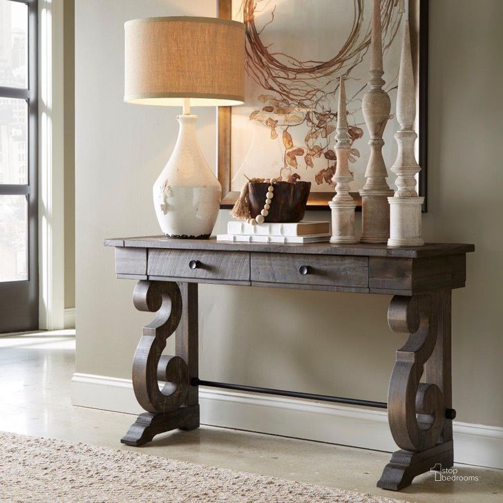 Bellamy Deep Weathered Pine Rectangular Sofa Table by Magnussen ... Bellamy Deep Weathered Pine Rectangular Sofa Table by Magnussen ...