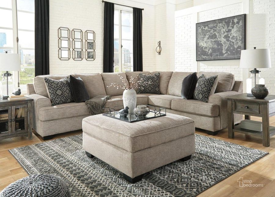Bovarian 3-Piece RAF Sectional In Stone by Ashley Furniture | 1StopBedrooms