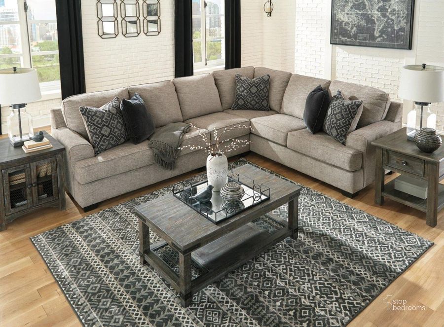 Bovarian 3-Piece RAF Sectional In Stone by Ashley Furniture | 1StopBedrooms