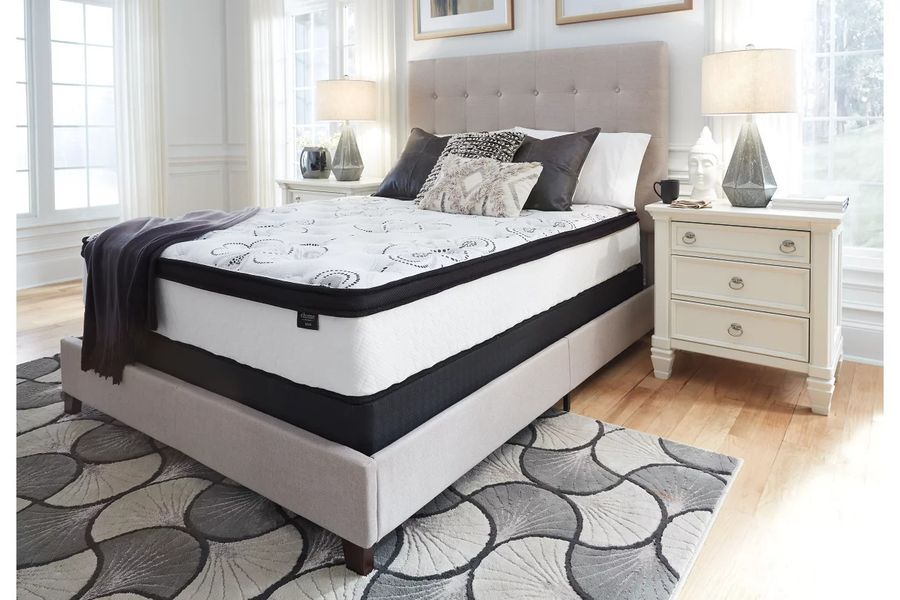 Chime 12 Inch Hybrid White California King Mattress by Ashley Furniture ...
