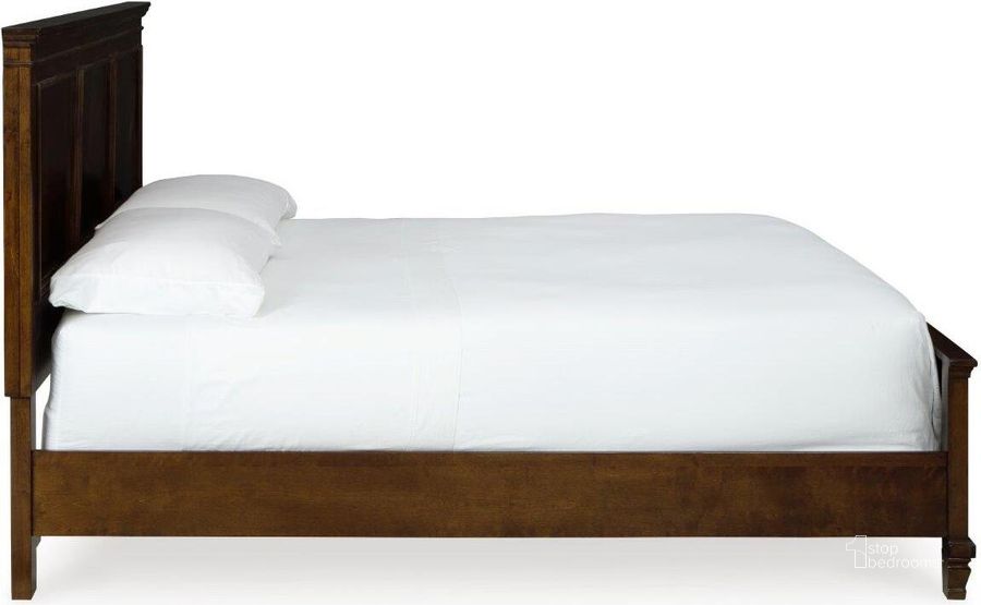 Danabrin Rich Brown Cherry King Panel Bed by Ashley Furniture ...