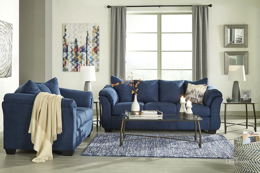 Darcy Loveseat In Blue by Ashley Furniture | 1StopBedrooms Darcy Loveseat In Blue by Ashley Furniture | 1StopBedrooms