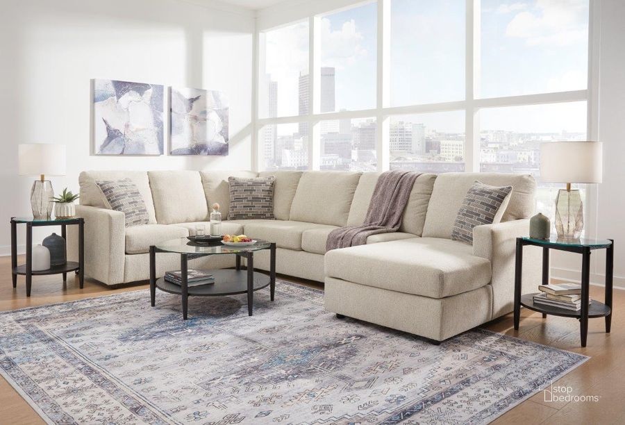 Edenfield 3-Piece RAF Corner Chaise Sectional In Linen by Ashley ...