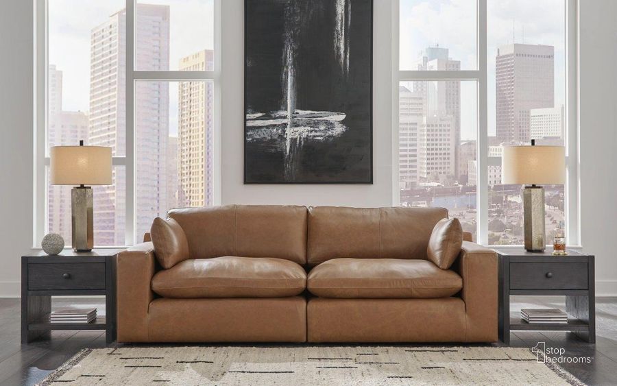 Emilia Loveseat In Caramel by Ashley Furniture | 1StopBedrooms