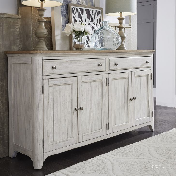 Farmhouse Reimagined Antique White Server by Liberty | 1StopBedrooms