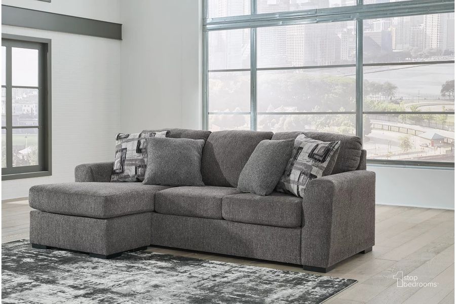 Gardiner Pewter Sofa Chaise by Ashley Furniture | 1StopBedrooms