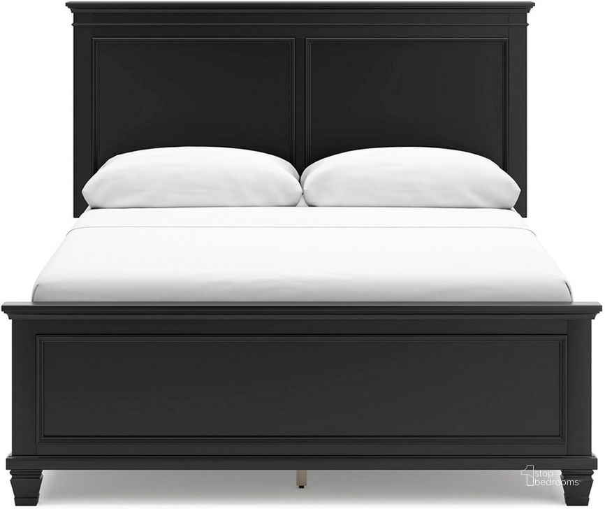 Lanolee Queen Panel Bed In Black by Ashley Furniture | 1StopBedrooms