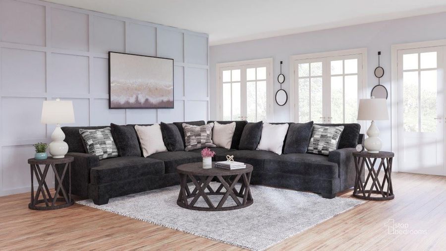 Lavernett 3-Piece Sectional In Charcoal by Ashley Furniture | 1StopBedrooms
