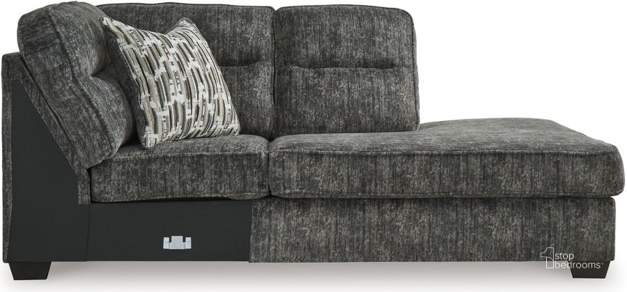 Lonoke 2-Piece RAF Sectional with Chaise In Gunmetal by Ashley ...