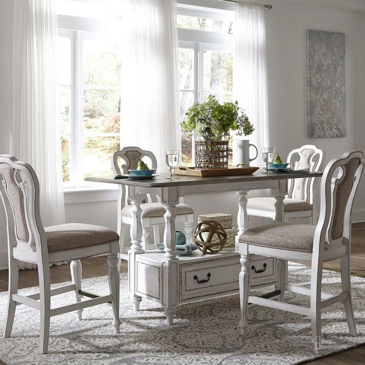 Magnolia Manor Antique White Rectangular Counter Height Dining Table by ...