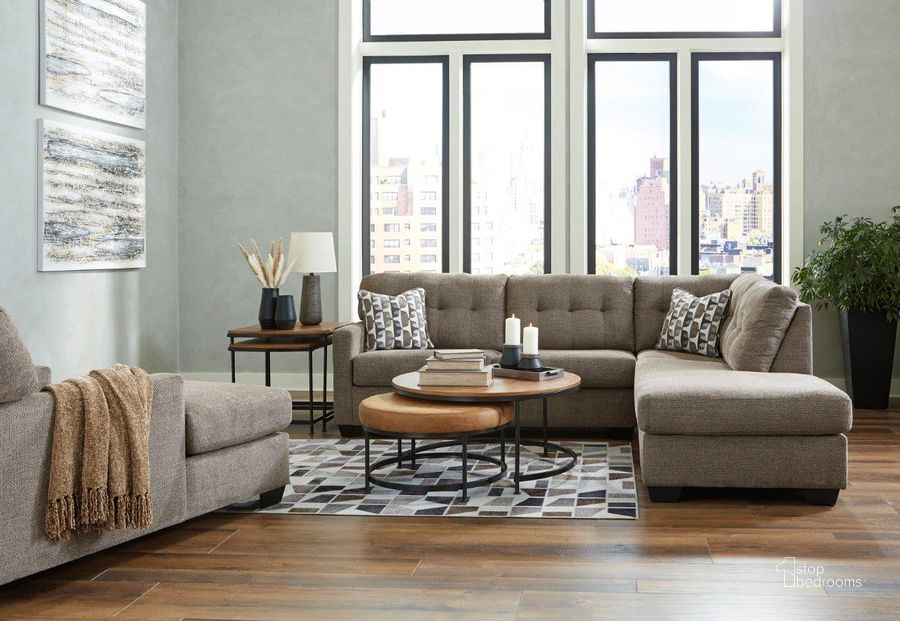 Mahoney Chaise In Chocolate by Ashley Furniture | 1StopBedrooms