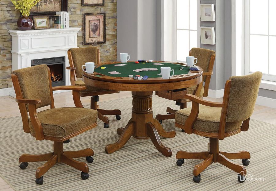 Mitchell Oak Game Table by Coaster | 1StopBedrooms