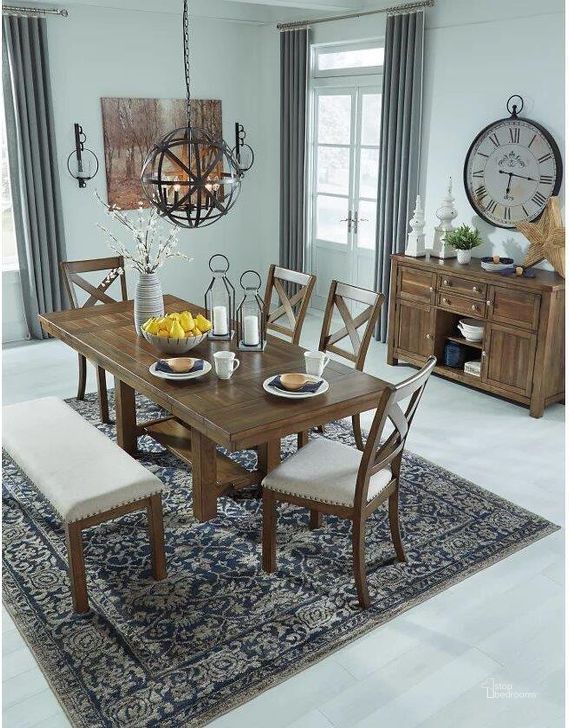 Moriville Grayish Brown Extendable Rectangular Dining Table by Ashley ...
