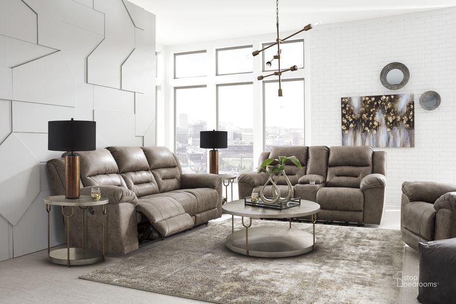 Stoneland Power Reclining Living Room Set In Fossil by Ashley Furniture ...