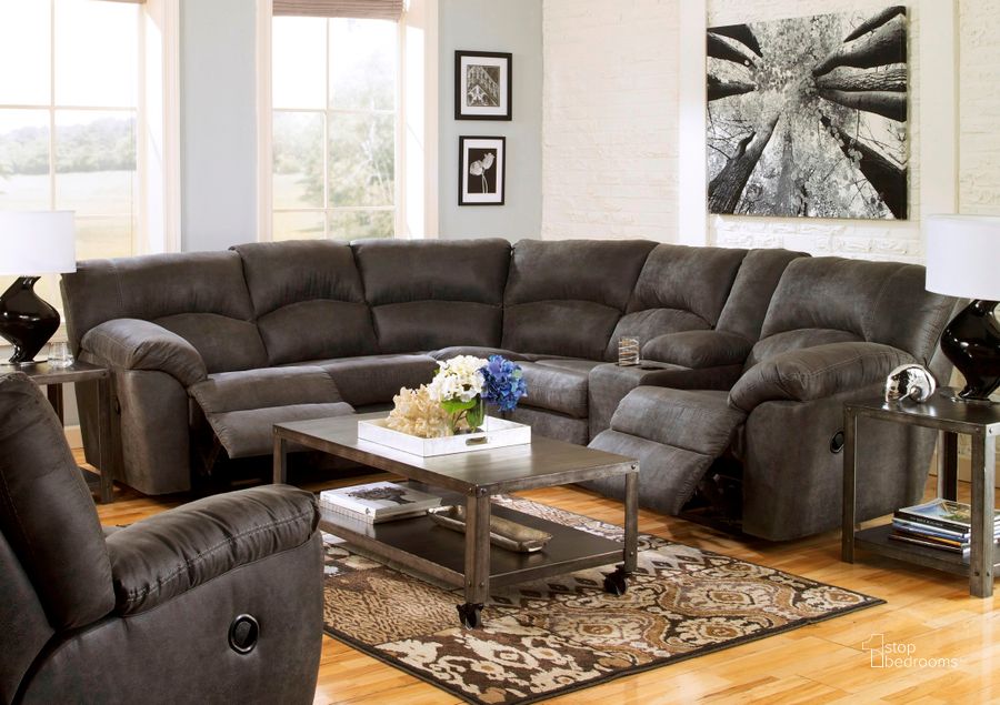 Tambo 2-Piece Reclining Sectional In Pewter by Ashley Furniture ...