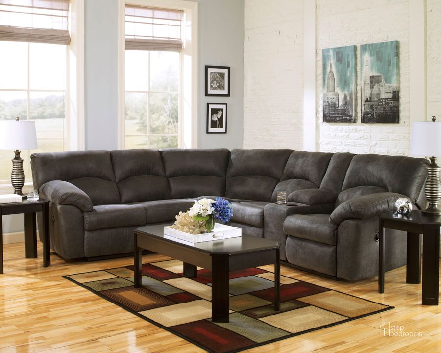 Tambo 2-Piece Reclining Sectional In Pewter by Ashley Furniture ...