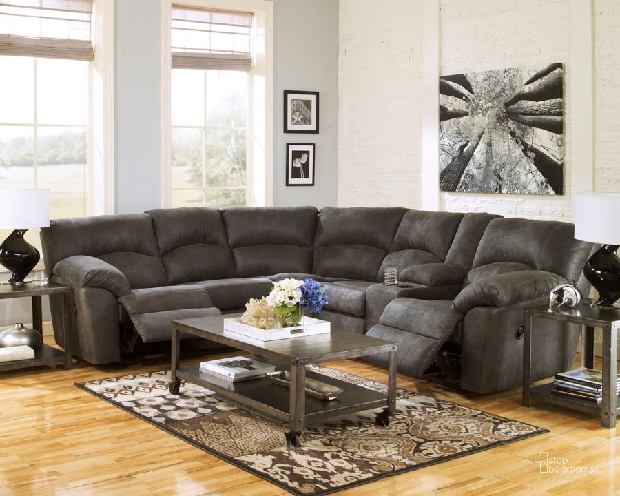 Tambo 2-Piece Reclining Sectional In Pewter by Ashley Furniture ...