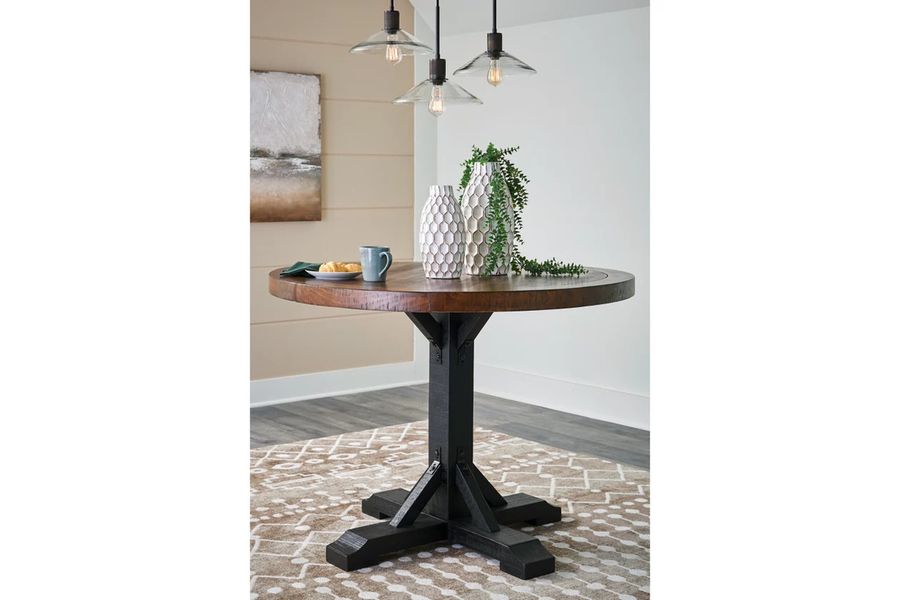 Valebeck Counter Height Dining Table In Black and Brown by Ashley ...