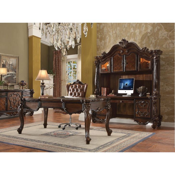 Versailles Executive Writing Desk In Cherry Oak by ACME | 1StopBedrooms