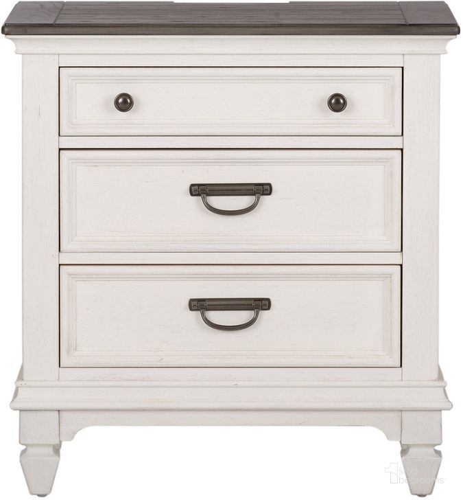 Allyson Park Wire Brushed White Nightstand by Liberty | 1StopBedrooms