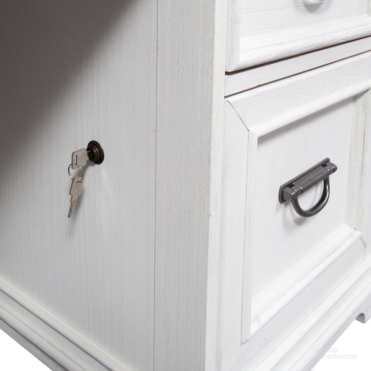 Allyson Park Wirebrushed White Executive Desk by Liberty | 1StopBedrooms Allyson Park Wirebrushed White Executive Desk by Liberty | 1StopBedrooms