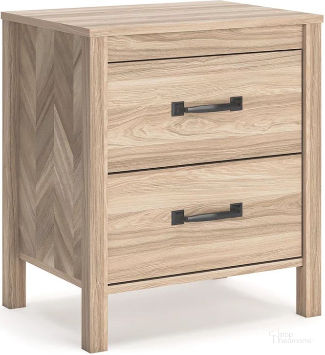 Battelle Tan Two Drawer Night Stand by Ashley Furniture | 1StopBedrooms