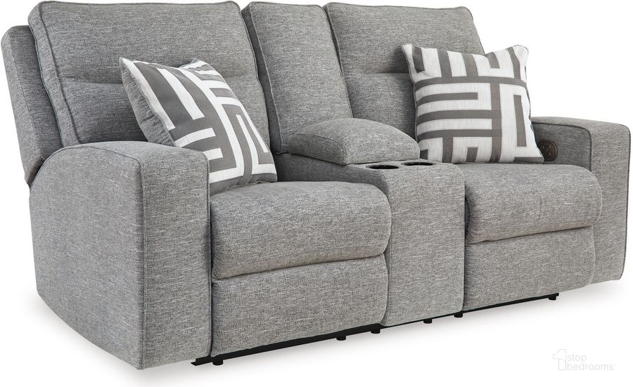 Biscoe Pewter Power Reclining Loveseat by Ashley Furniture | 1StopBedrooms