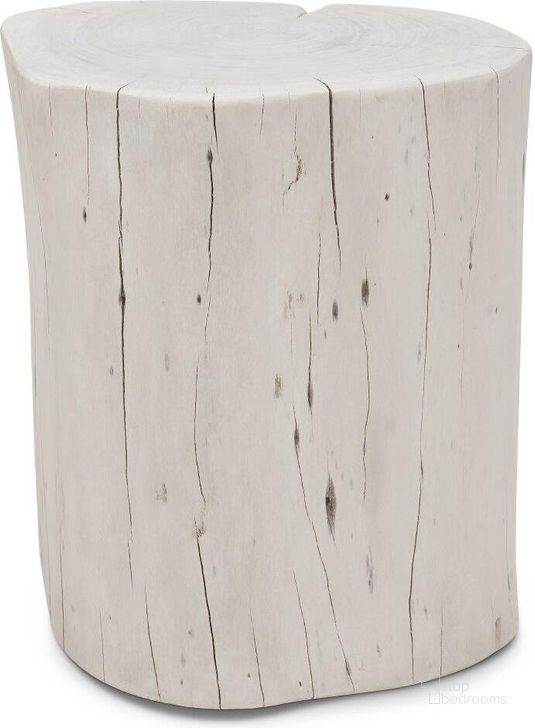 Brooks Solid Wood Stump In White Wash by Urbia | 1StopBedrooms