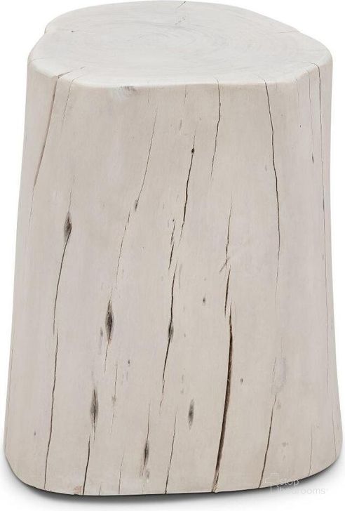 Brooks Solid Wood Stump In White Wash by Urbia | 1StopBedrooms