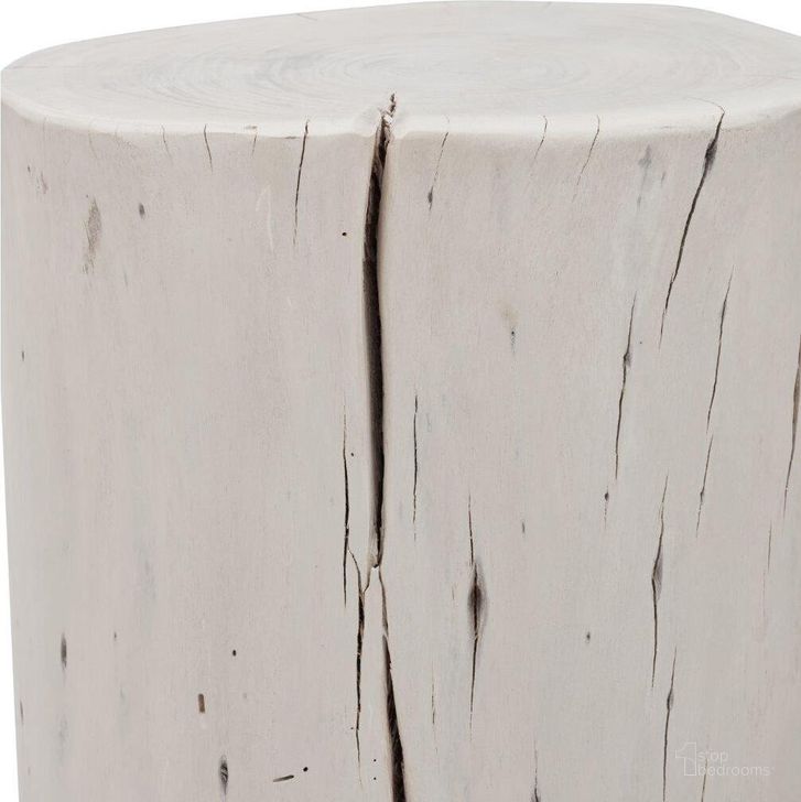 Brooks Solid Wood Stump In White Wash by Urbia | 1StopBedrooms
