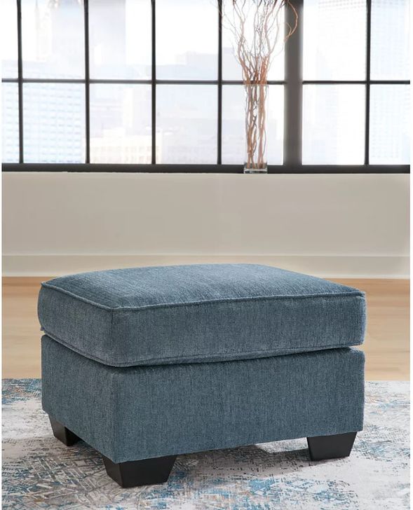 Cashton Ottoman In Blue by Ashley Furniture | 1StopBedrooms