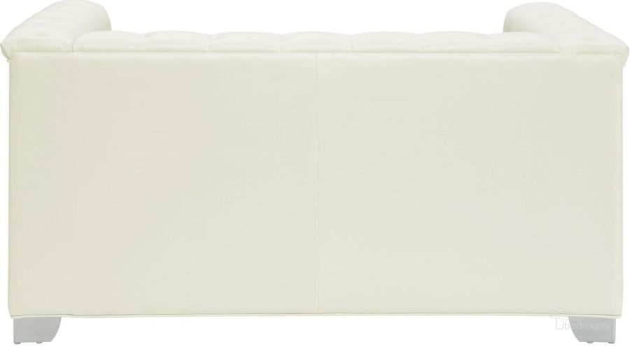 Chaviano Pearl White Tufted Loveseat by Coaster | 1StopBedrooms