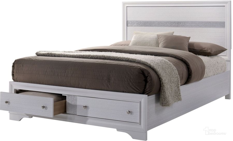 Chrissy White Storage Platform Bedroom Set by Furniture of America ...