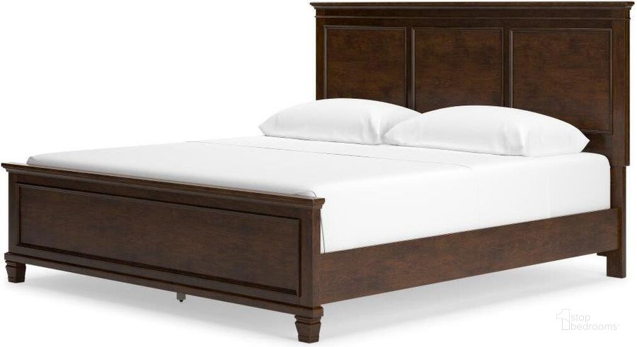 Danabrin Rich Brown Cherry King Panel Bed by Ashley Furniture ...