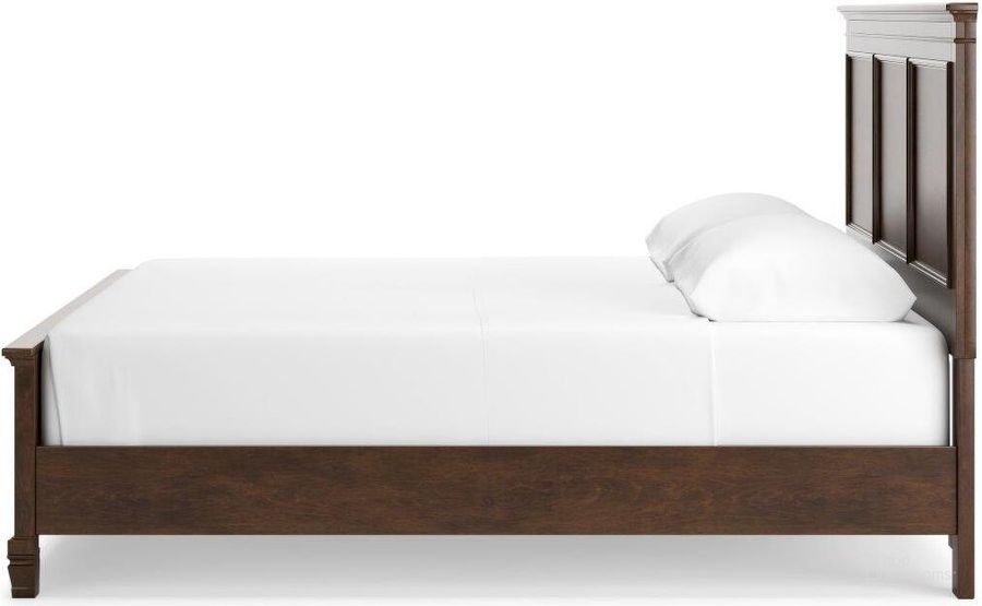 Danabrin Rich Brown Cherry King Panel Bed by Ashley Furniture ...