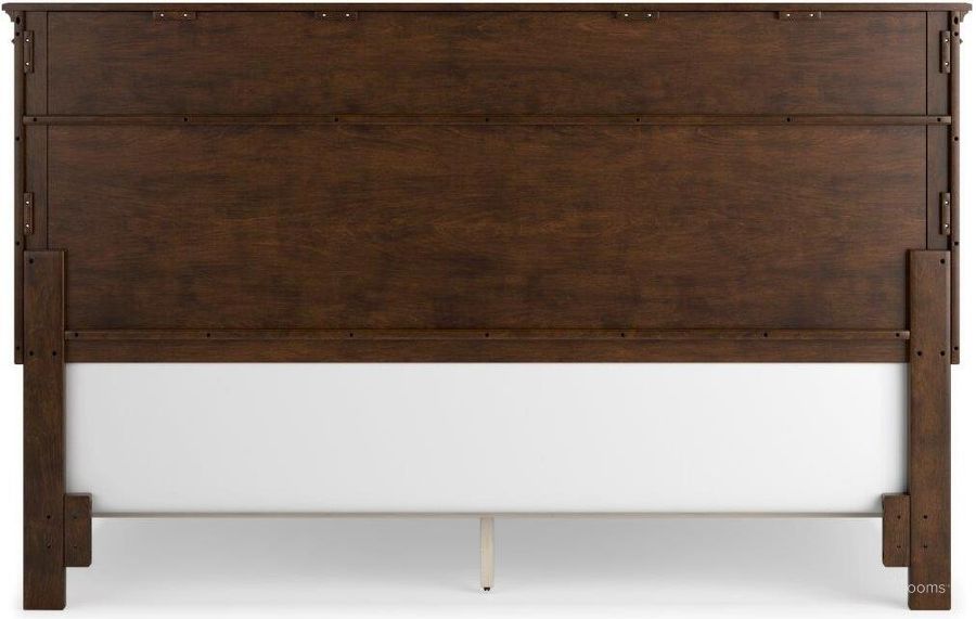 Danabrin Rich Brown Cherry King Panel Bed by Ashley Furniture ...