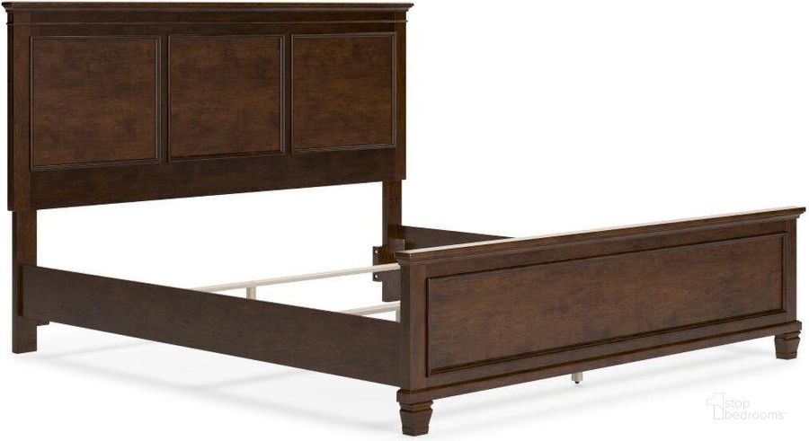 Danabrin Rich Brown Cherry King Panel Bed by Ashley Furniture ...