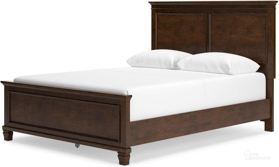 Danabrin Rich Brown Cherry Queen Panel Bed by Ashley Furniture ...