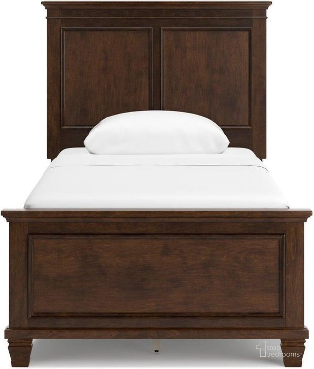 Danabrin Rich Brown Cherry Twin Panel Bed by Ashley Furniture ...