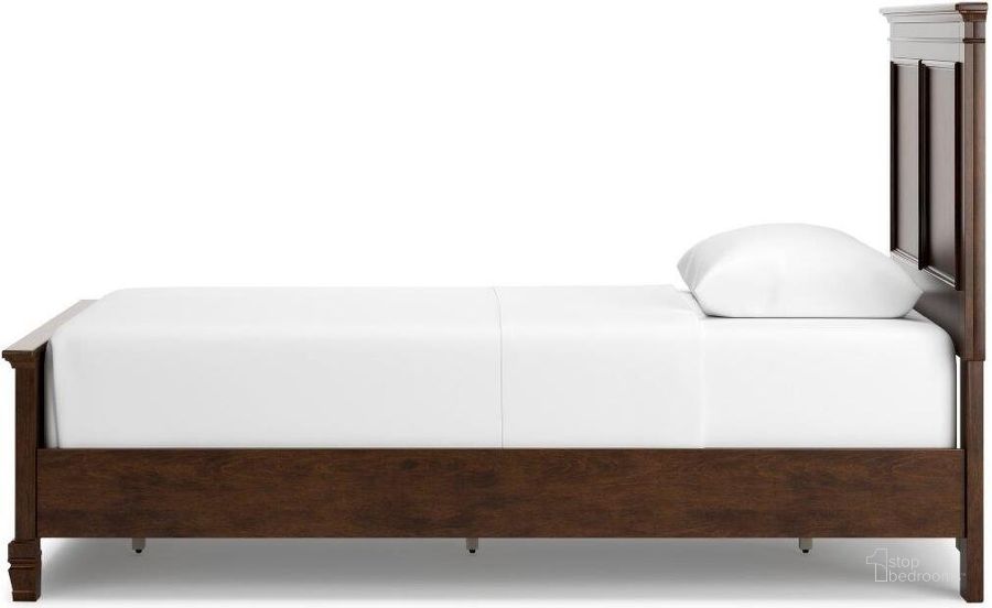 Danabrin Rich Brown Cherry Twin Panel Bed by Ashley Furniture ...