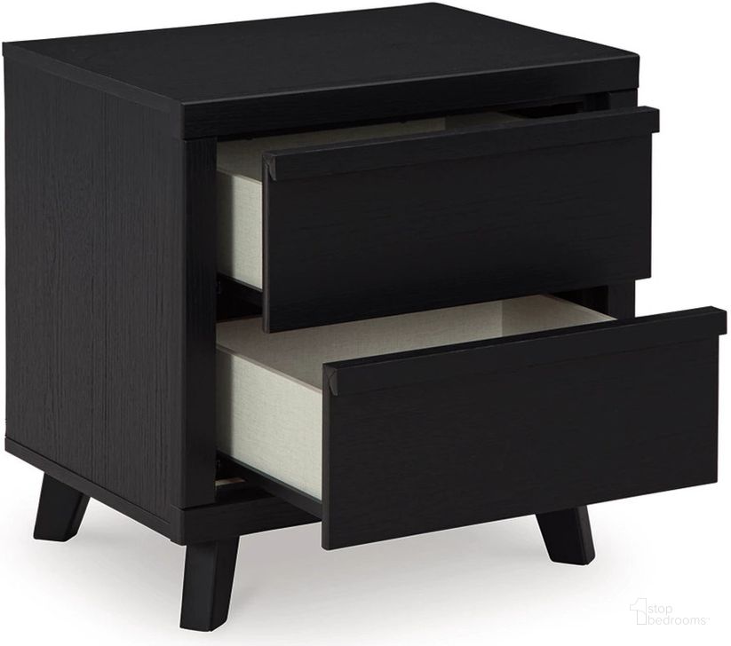 Danziar Black Two Drawer Night Stand by Ashley Furniture | 1StopBedrooms