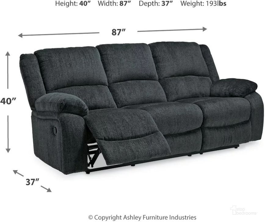 Draycoll Reclining Sofa In Slate by Ashley Furniture | 1StopBedrooms