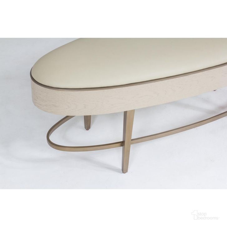 Ellipse Bench In Ivory by Global Views | 1StopBedrooms
