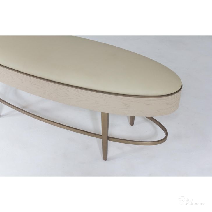 Ellipse Bench In Ivory by Global Views | 1StopBedrooms