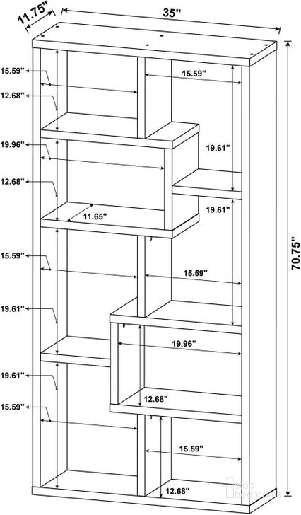 Gray Driftwood 8 Shelf Bookcase by Coaster | 1StopBedrooms