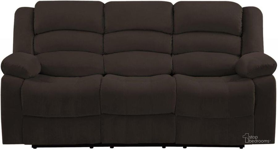 Homeroots Contemporary Brown Fabric Sofa | 1StopBedrooms
